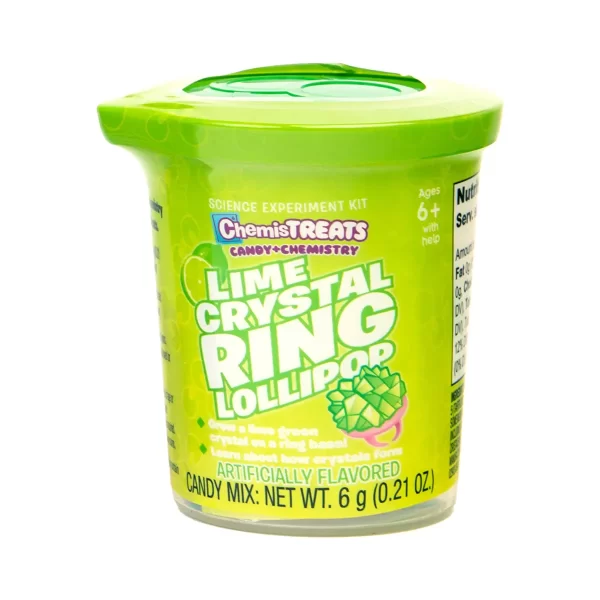 ChemisTreats - Lime Crystal Ring Lollipop - Grandpa Joe's Candy Shop