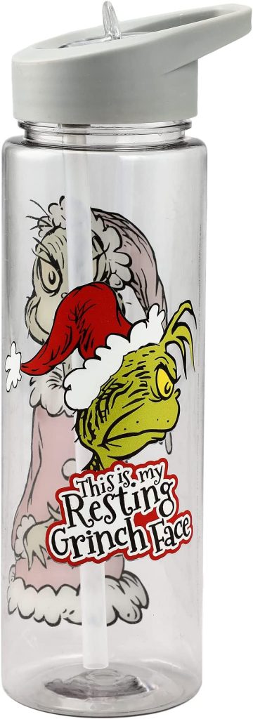 Dr. Seuss Resting Grinch Face Water Bottle - Grandpa Joe's Candy Shop