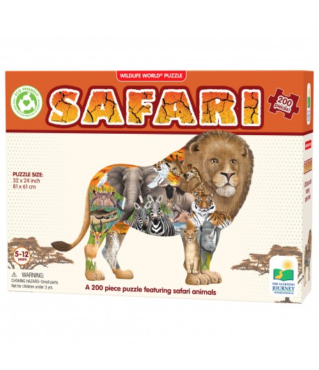 Wildlife World Safari 200 Piece Puzzle - Grandpa Joe's Candy Shop