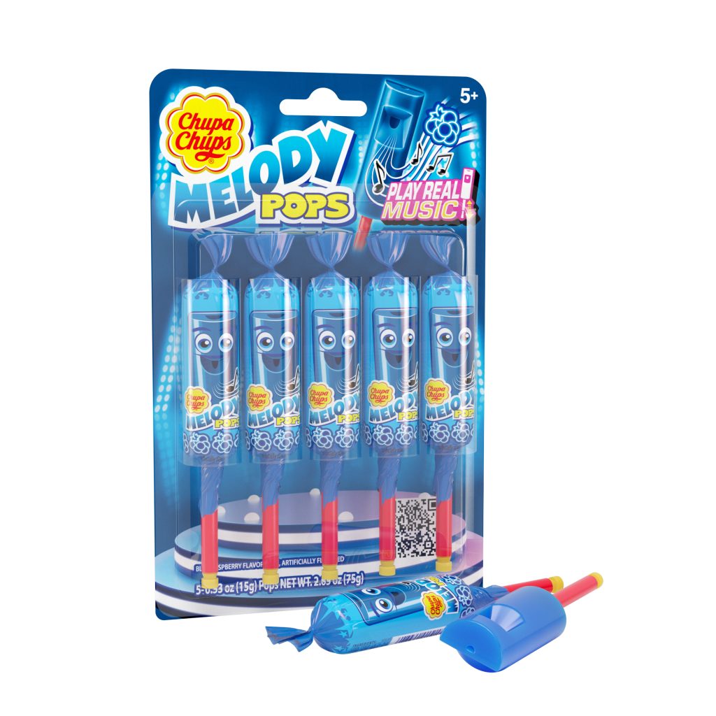 Chupa Chups Melody Pops 5pc Blister, Blue Raspberry - Grandpa Joe's ...