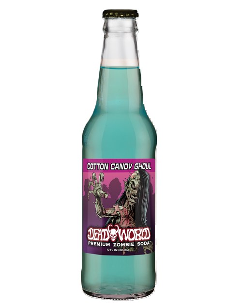Dead World Zombie Soda, Cotton Candy 12oz Glass Bottle - 2 Bottles ...