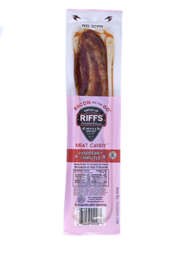 Riffs Bacon on the Go, Raspberry Chipotle, .7oz - Grandpa Joe's Candy Shop