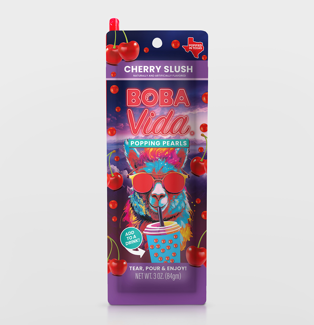 Boba Vida Popping Pearls - Cherry Slush - 3oz Pouch - Grandpa Joe's ...