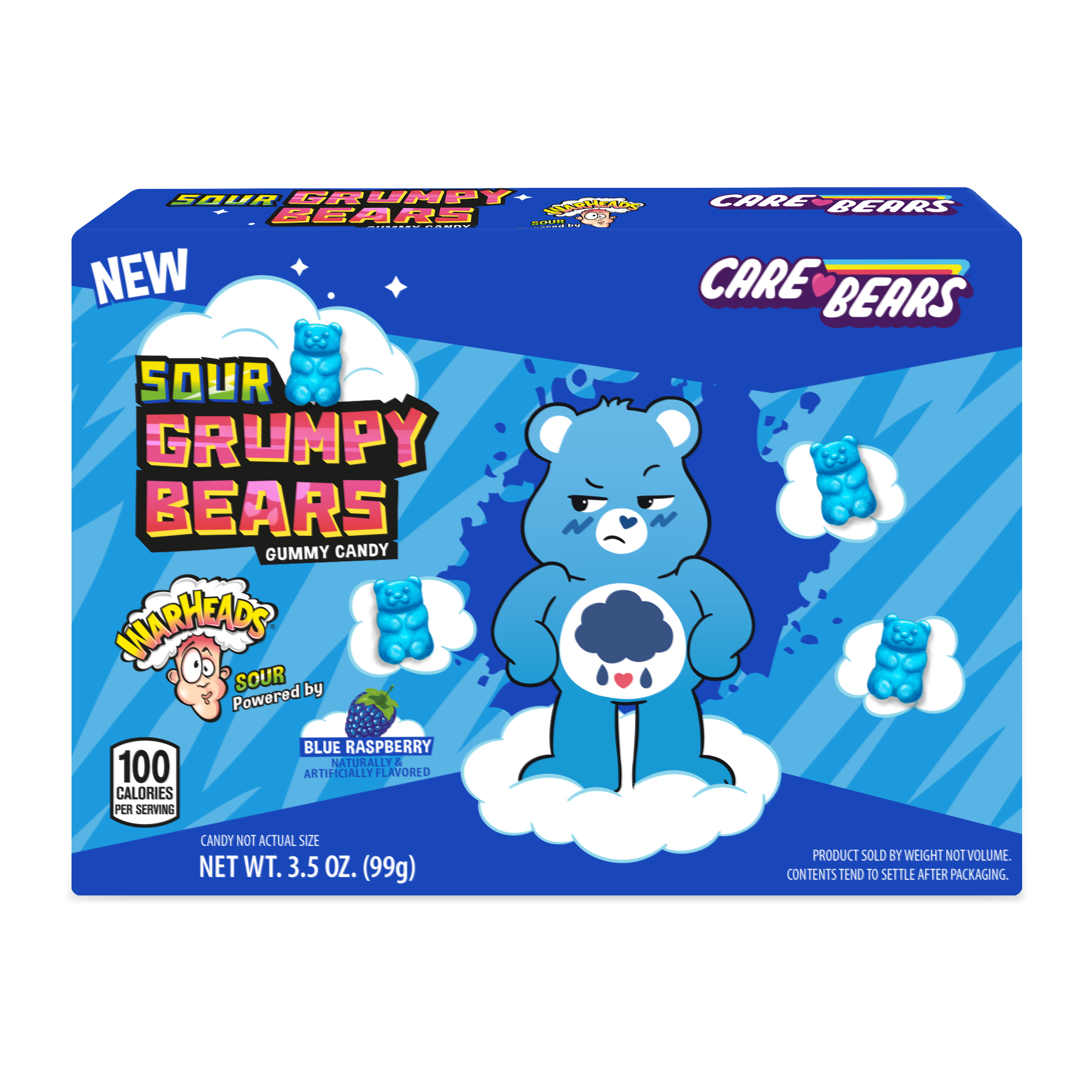 Care Bears Sour Grumpy Bears 3.5oz Theater Box - Grandpa Joe's Candy Shop