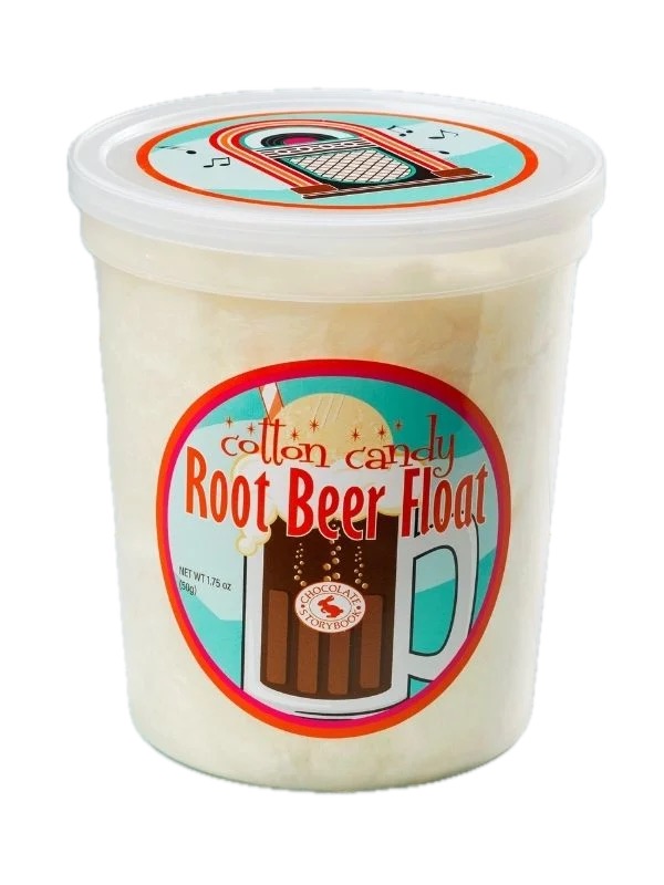 Root Beer Float Cotton Candy 1.75oz Tub - Grandpa Joe's Candy Shop