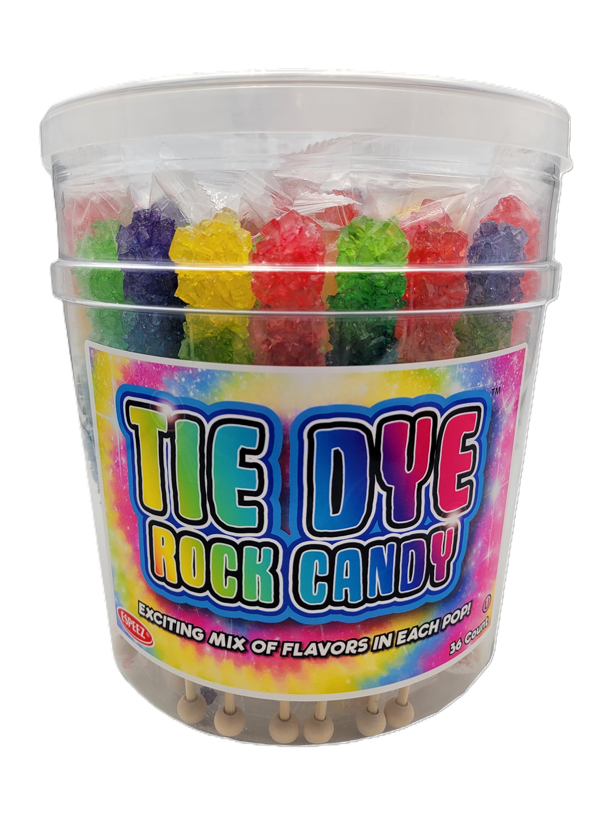 Tie Dye Rock Candy Sticks - Assorted Colors - Grandpa Joe's Candy Shop