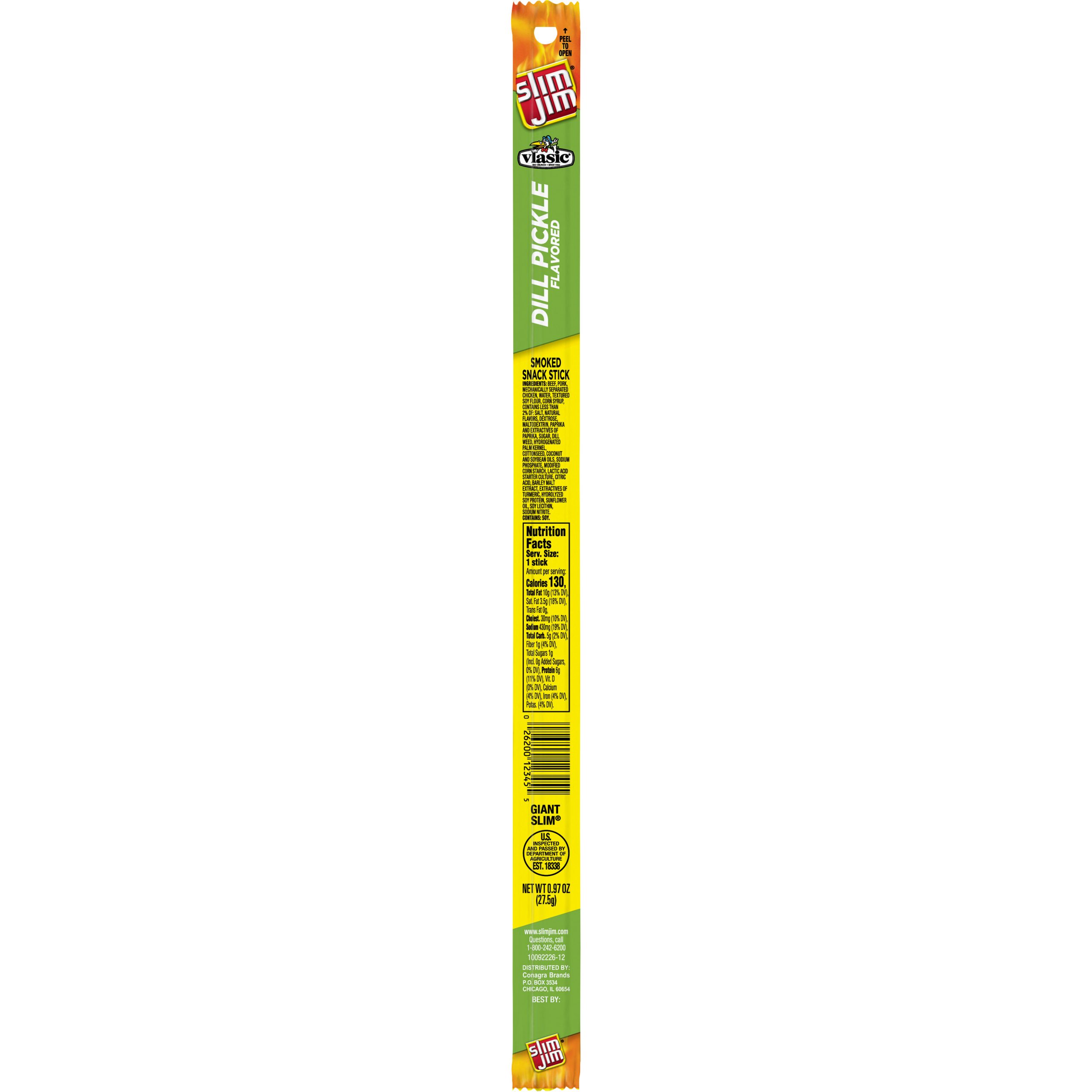 Slim Jim Giant Dill Pickle - 0.97oz - Grandpa Joe's Candy Shop