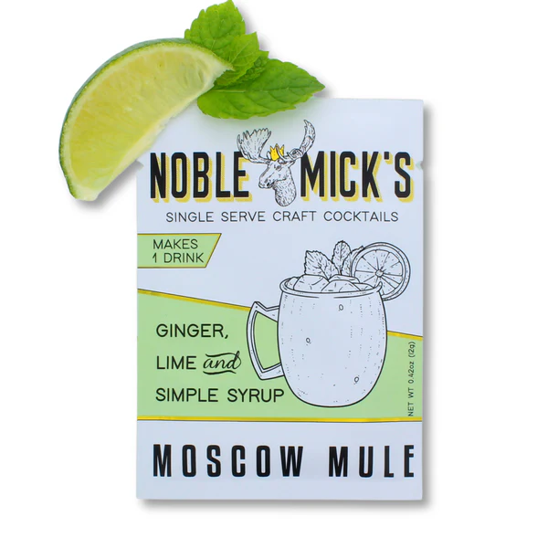 Noble Mick's - Single Serve Cocktail Mix - Moscow Mule - Single Serve ...