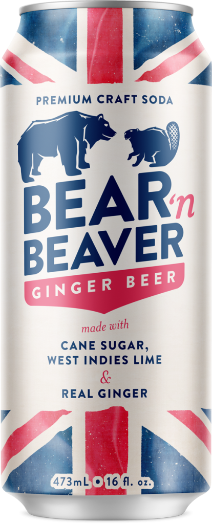 Bear 'N Beaver Ginger Beer, 16 fl oz Can - Grandpa Joe's Candy Shop