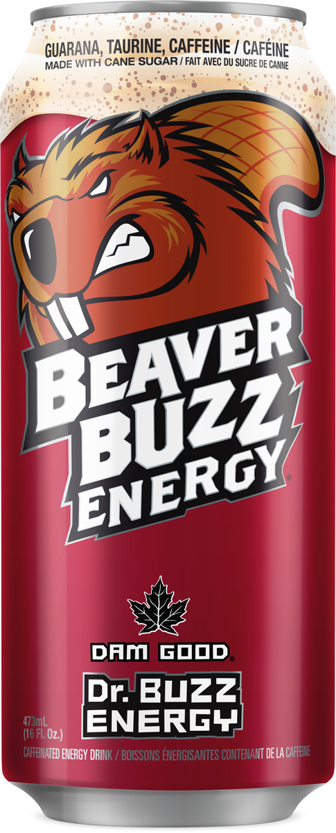 Beaver Buzz Dr Buzz Energy, 16 fl oz Can - Grandpa Joe's Candy Shop