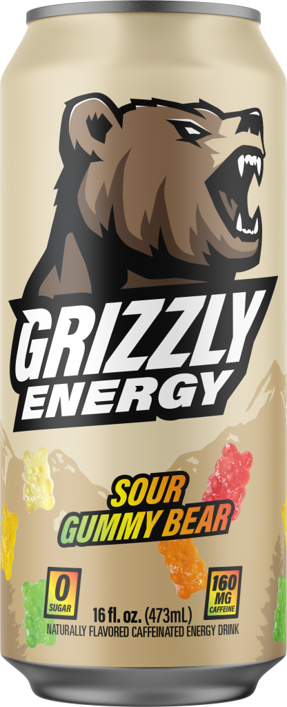 Grizzly Energy Sour Gummy Bear 16 fl oz - Grandpa Joe's Candy Shop
