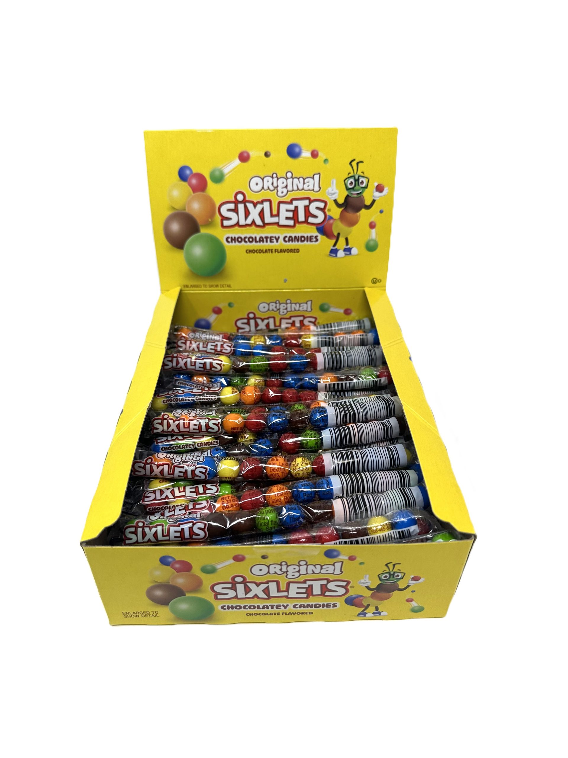 Original Sixlets Chocolatey Candies .37oz - 12 Candies per Tube ...