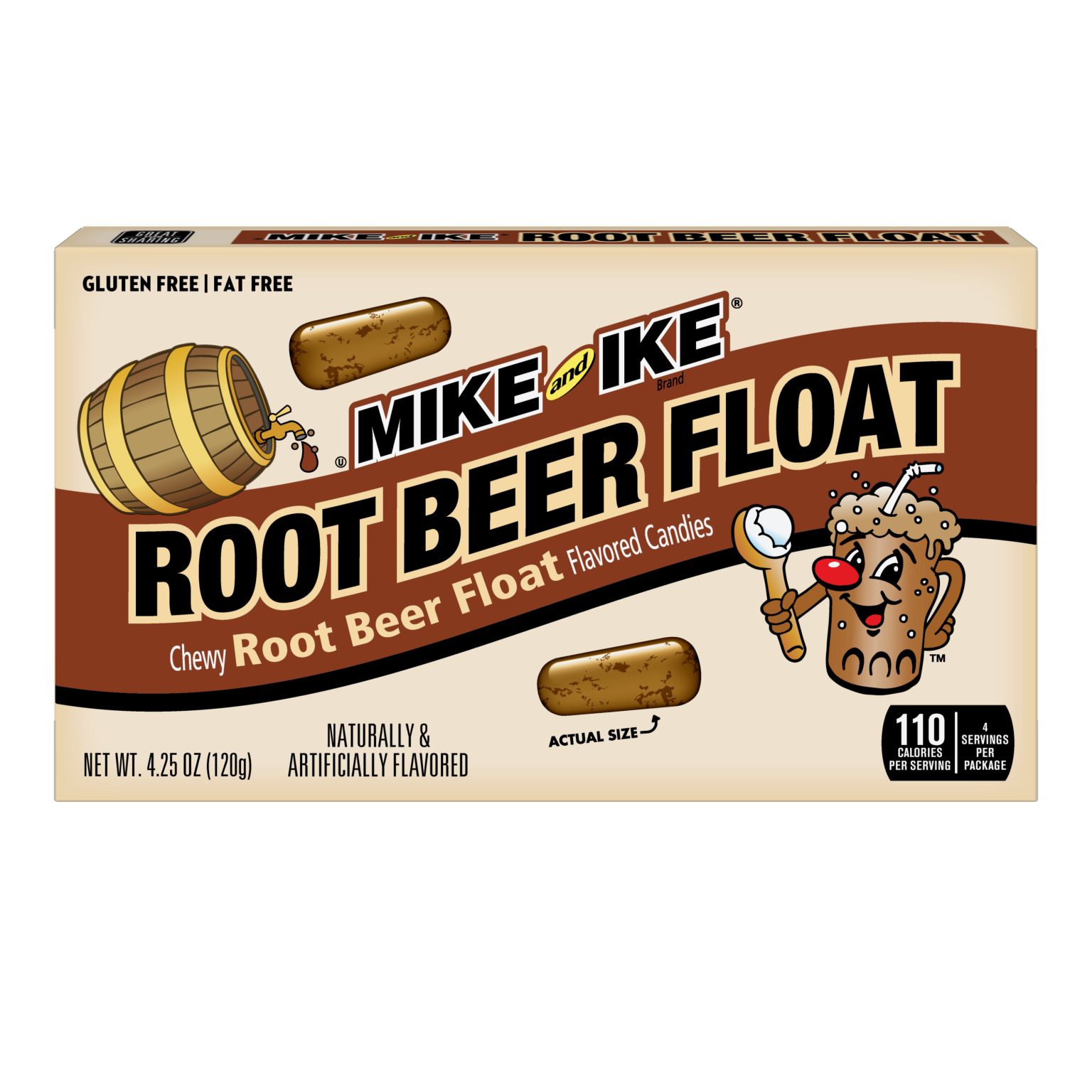 Mike & Ike Root Beer Float Theater Box, 4.25oz BBD - 6/2026 - Grandpa ...