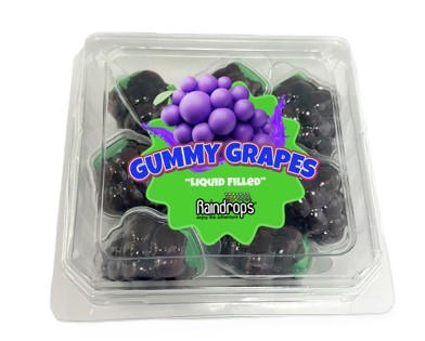 Raindrops Gummy Liquid Filled Grapes - 3.8oz - Grandpa Joe's Candy Shop