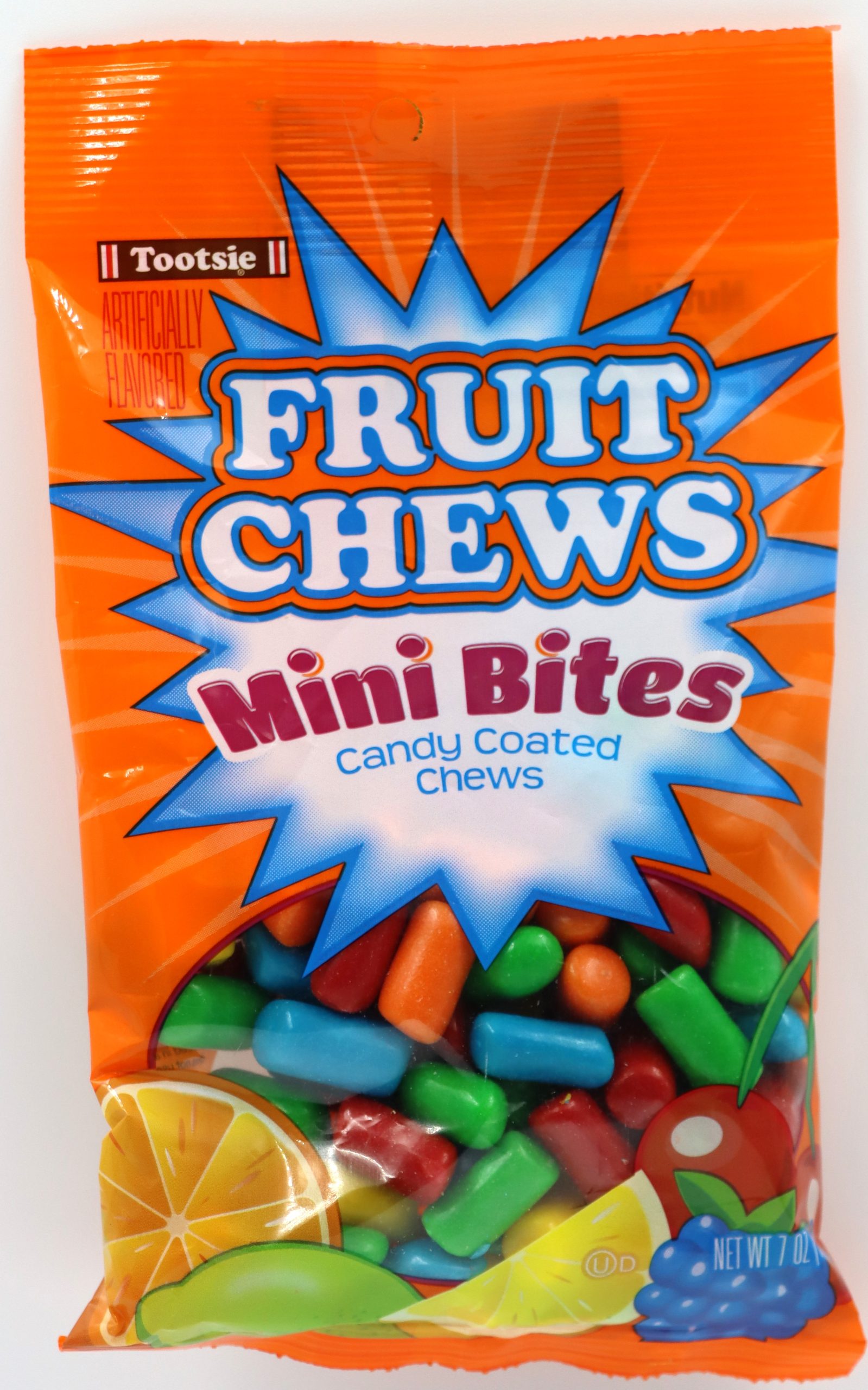 Tootsie Fruit Chews Mini Bites 7oz Peg Bag - Grandpa Joe's Candy Shop
