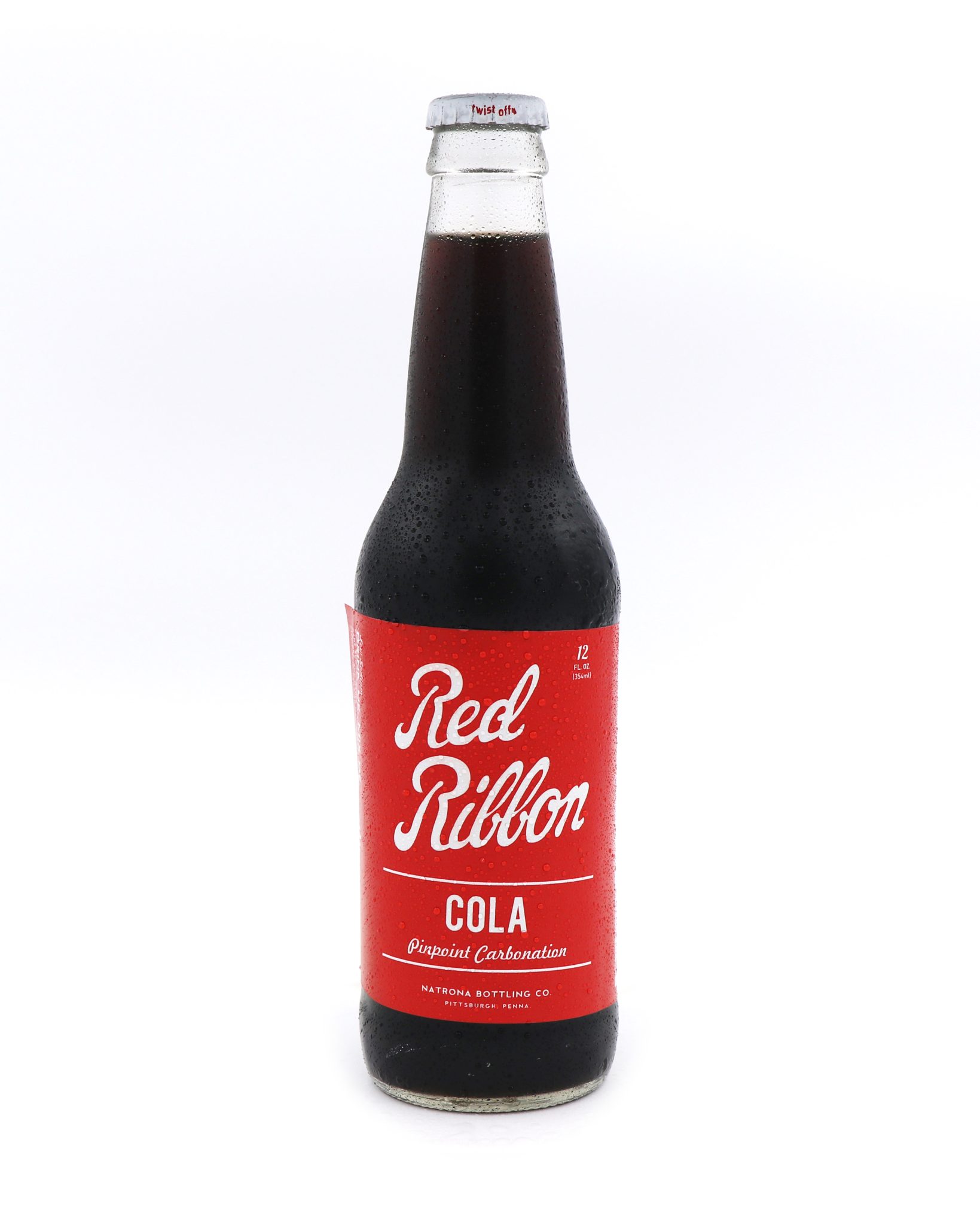 Red Ribbon Cola, 12 Fl oz Glass Bottle Soda - Grandpa Joe's Candy Shop