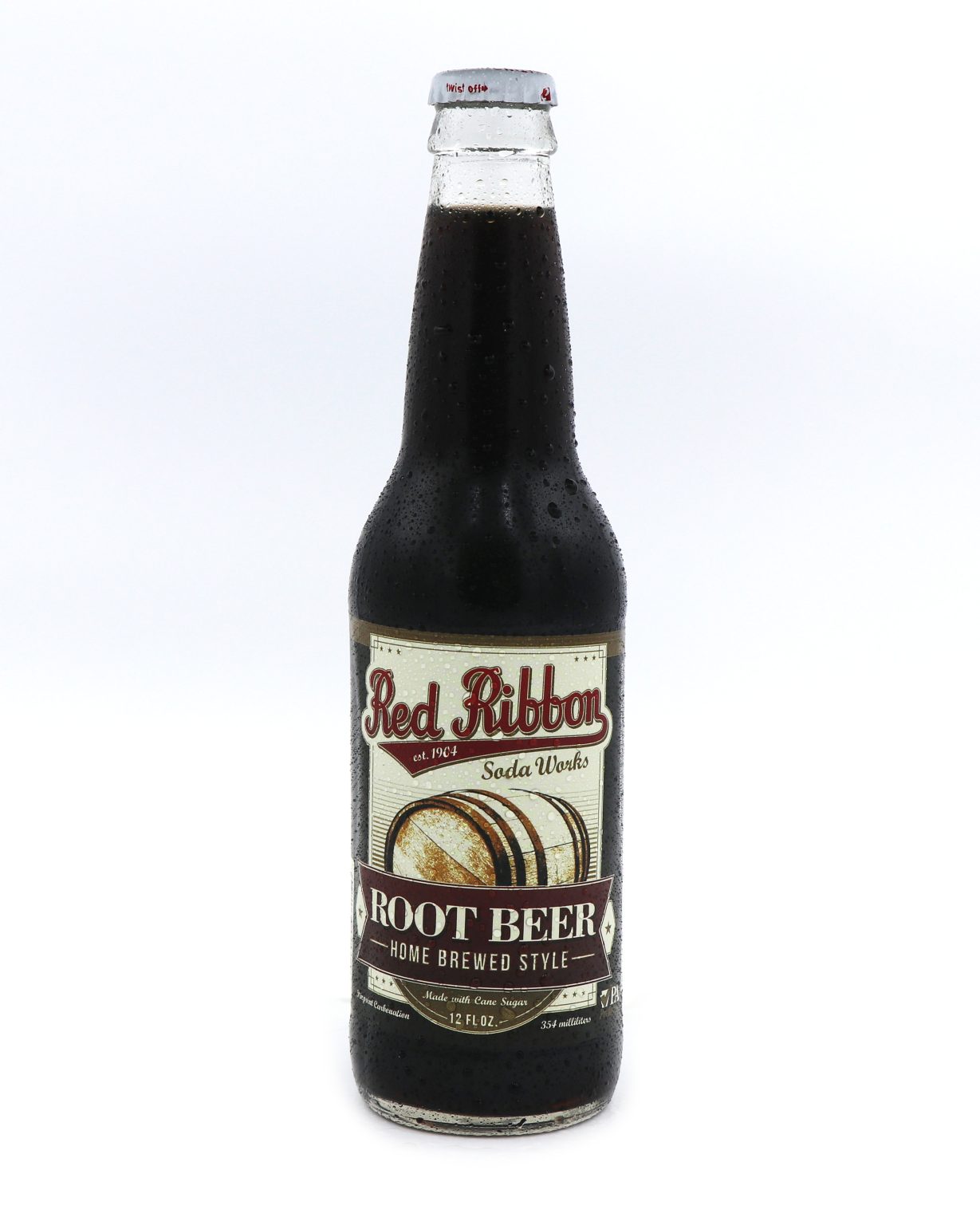 Red Ribbon Root Beer, 12 Fl oz Glass Bottle Soda - Grandpa Joe's Candy Shop