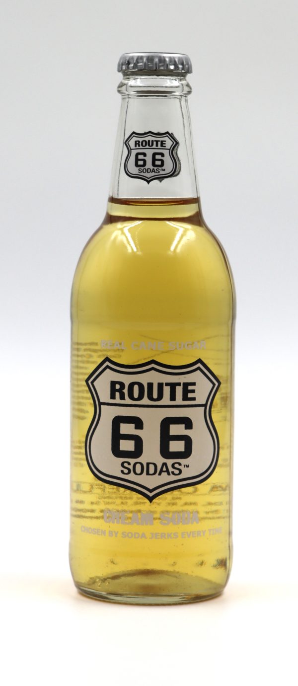 Route 66 Sodas Cream Soda, 12fl oz Glass Bottle Soda - Grandpa Joe's ...