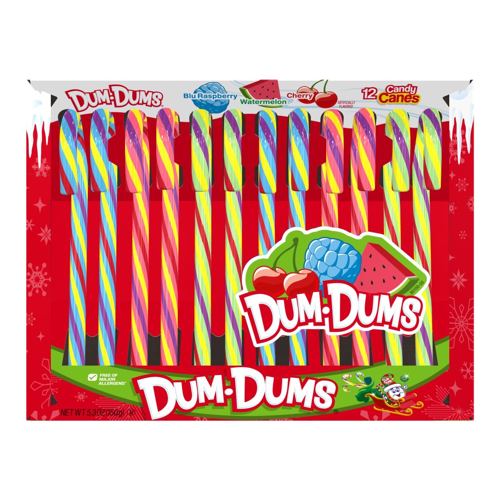 12 pc Dum Dums Candy Cane Cradle - Grandpa Joe's Candy Shop