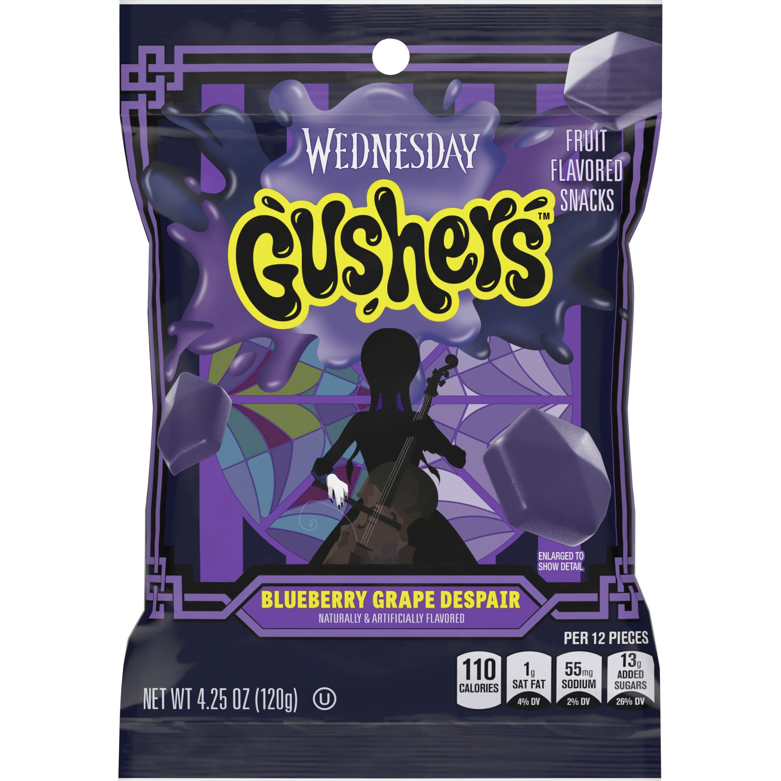 Gushers Limited Edition Wednesday Blueberry Grape Despair 4.25oz Bag ...
