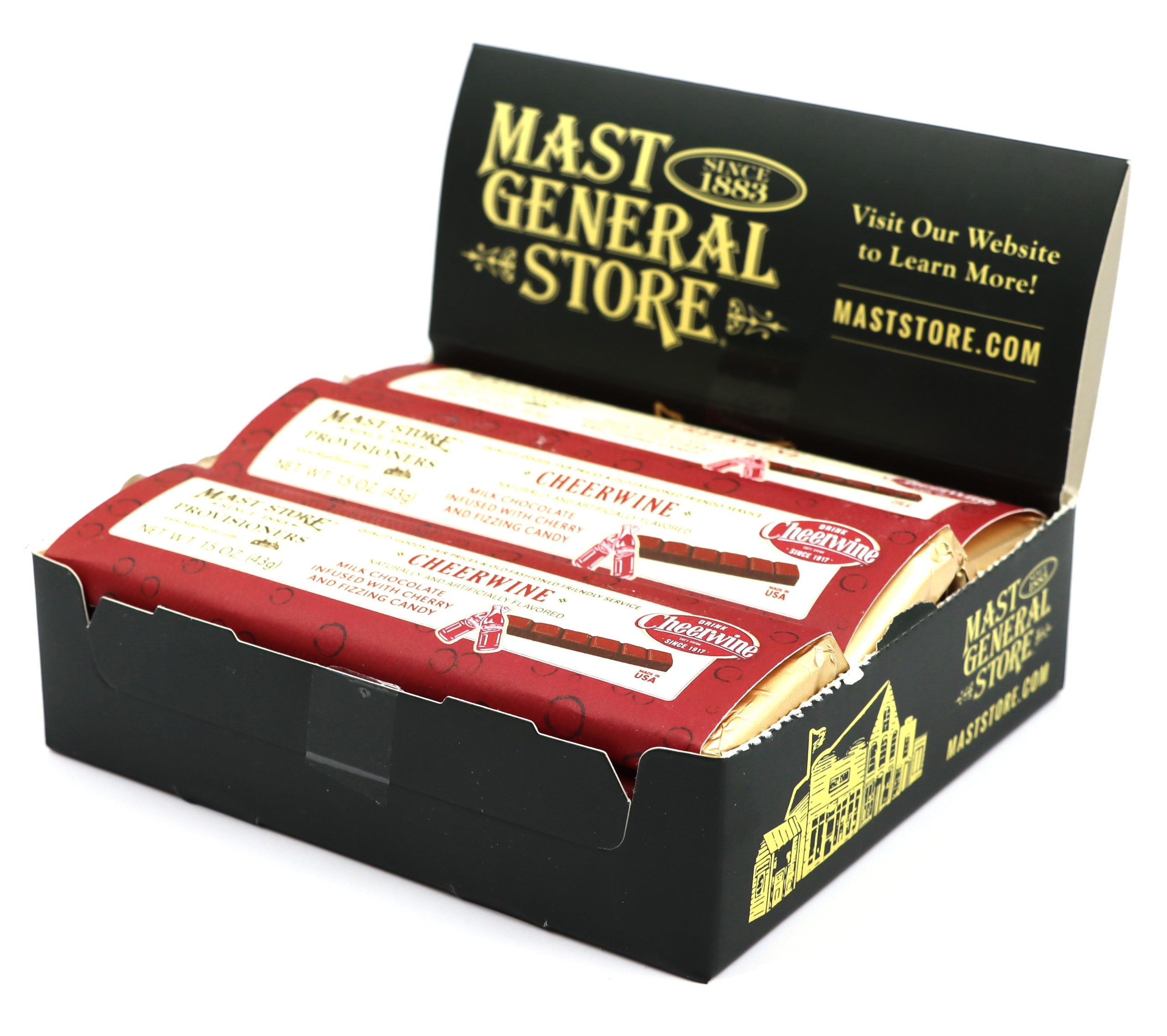 Mast General Chocolate Bar - Cheerwine Candy Bar - Grandpa Joe's Candy Shop