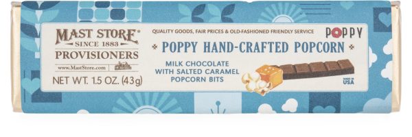 Mast General Chocolate Bar - Poppy Popcorn Candy Bar - Grandpa Joe's ...