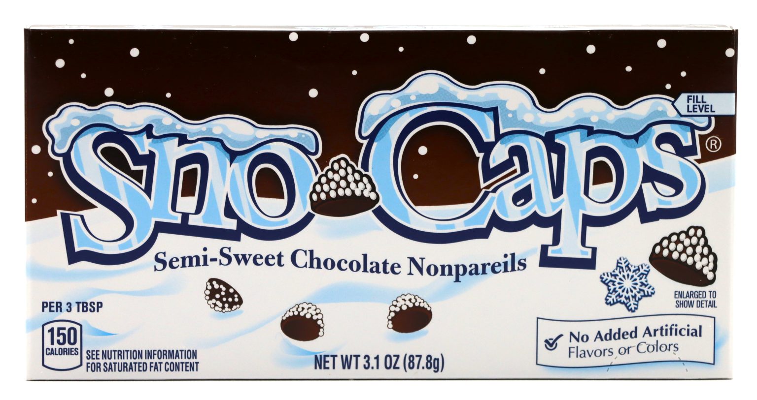 Sno-Caps Semi-Sweet Choc Nonpareils 3.1oz Theater Box - Grandpa Joe's ...