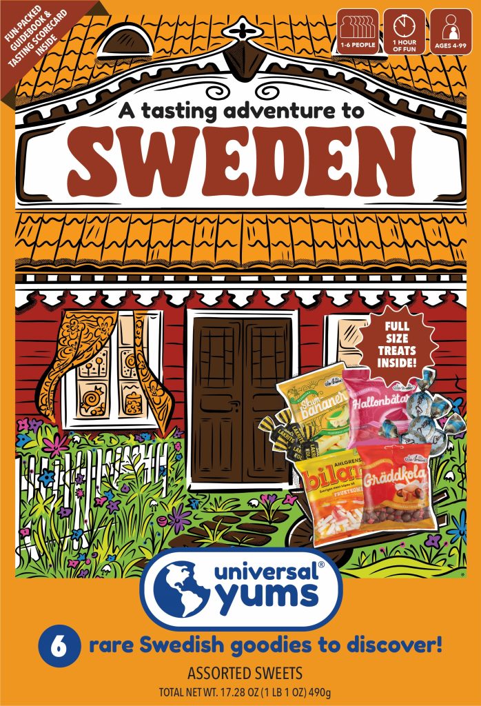 Universal Yums, Sweden Tasting Adventure Box - Grandpa Joe's Candy Shop
