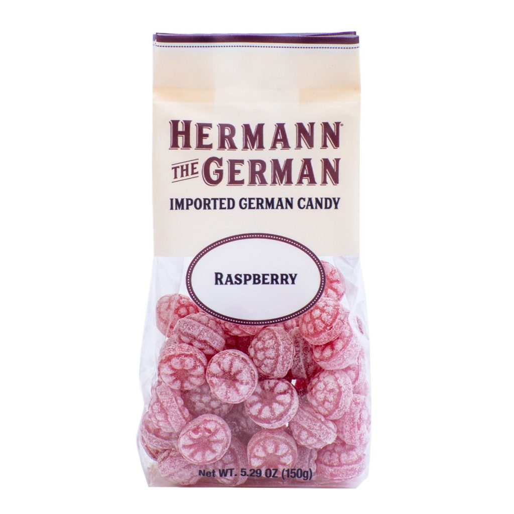 Hermann the German - Raspberry Candy, 5.29oz Bag - Grandpa Joe's Candy Shop