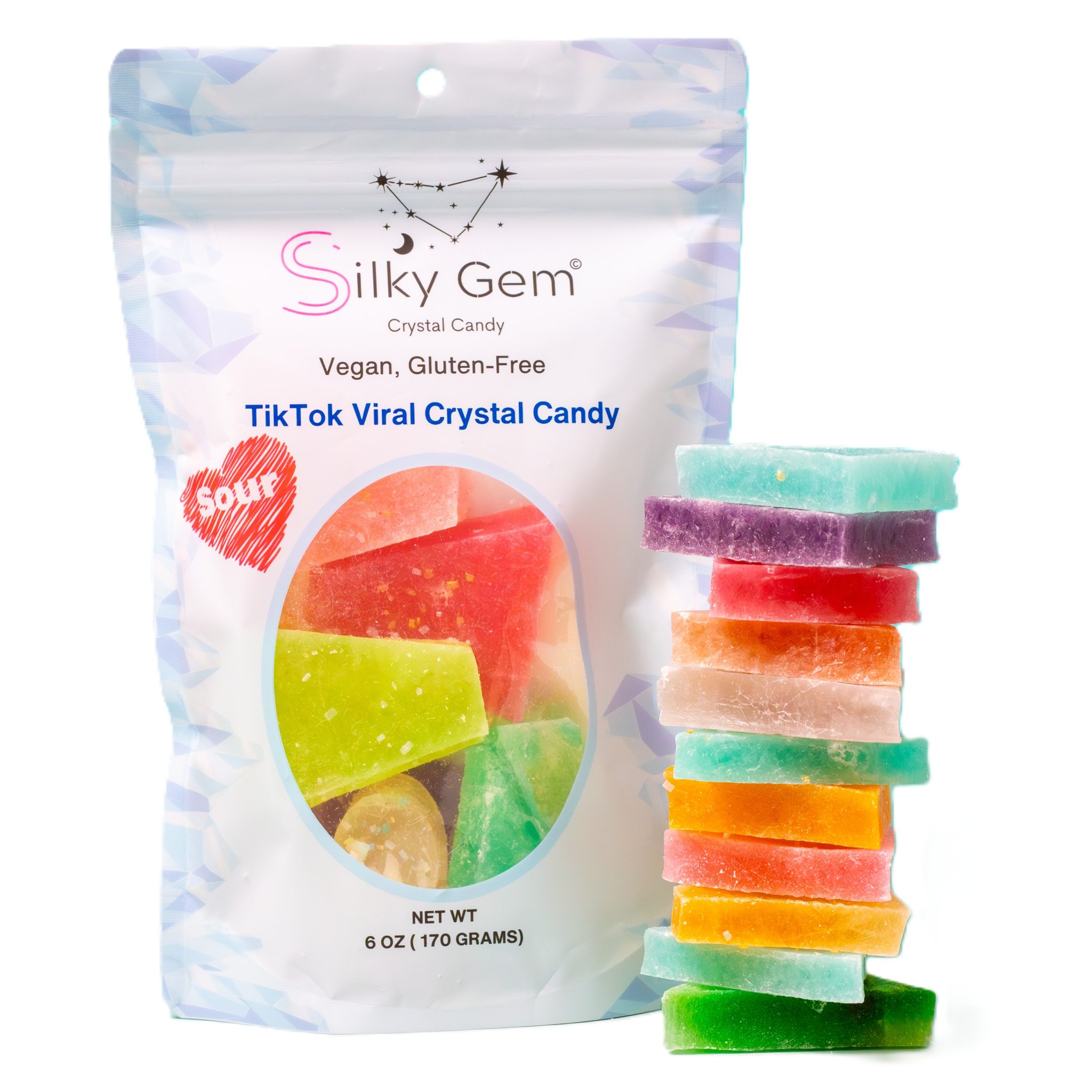 Silky Gem Crystal Candy Sour Bites 6oz - Grandpa Joe's Candy Shop