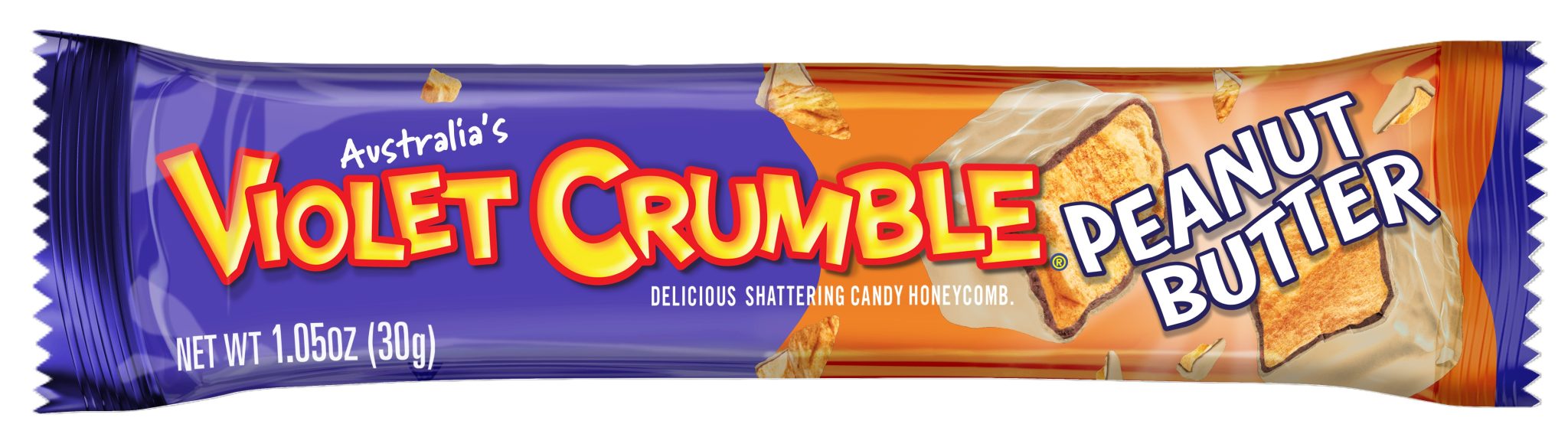Violet Crumble Peanut Butter Bar 1.05oz Bar - Grandpa Joe's Candy Shop